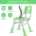 LAZY BUDDY Kids Study Table and 4 Chairs Set, Height Adjustable Plastic ...