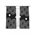 Abstract Lines Art Black and White Chiffon Sheer Curtains 72 Inches ...