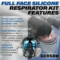 Gerson NIOSH Multi-Task Full Face Respirator Kit with OV/P95 and P100 ...
