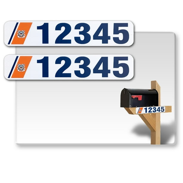 2 Pack Customized Horizontal 911 Mailbox Address Numbers Stickers ...