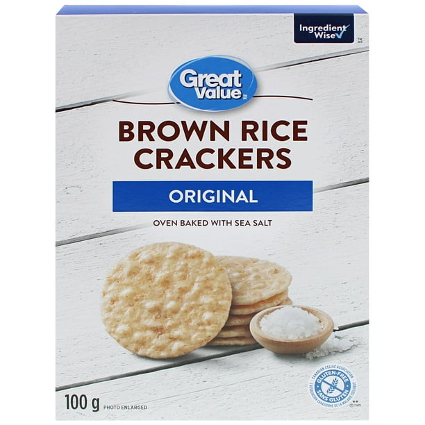 Great Value Original Brown Rice Crackers, 100 g - Walmart.ca
