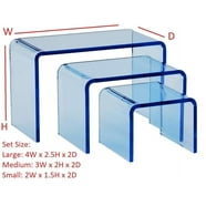 T'z Tagz New 2x2x1.5 Black Acrylic Display Tray Riser Box Cube Pedestal ...