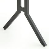 TMS Connection Computer Writing Desk, Natural with Black Metal Legs ...