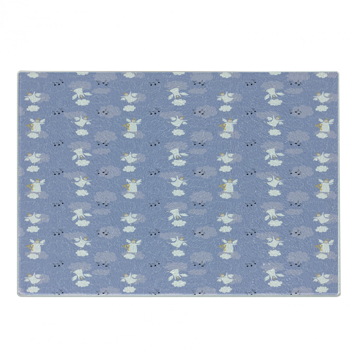 Angel Cutting Board, Angels Playing Harp in Sky Clouds Love Halo ...