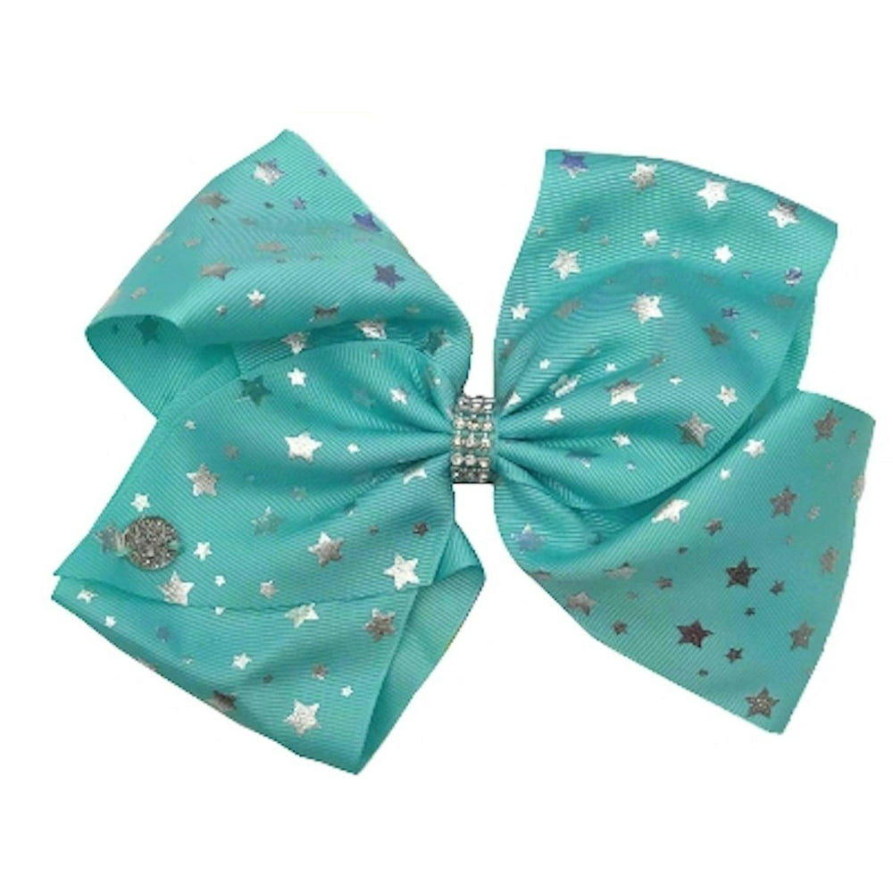 JoJo Siwa - JoJo Siwa Large Cheer Hair Bow (Mint Green Stars) - Walmart ...