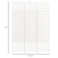 3 Panel Folding Room Divider Portable Privacy Screen Wave Fiber Room ...