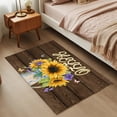 Doormat Bathroom Rugs 16x24in, Summer Sunflower Brown Palnk Non Slip ...
