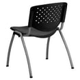 Series 880 lb Capacity Stackable Plastic Chair with Titanium Gray Frame ...