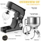 LINKChef Stand Mixer, 5.3QT 800W 6+P Speeds with Whisk, Dough Hook and ...
