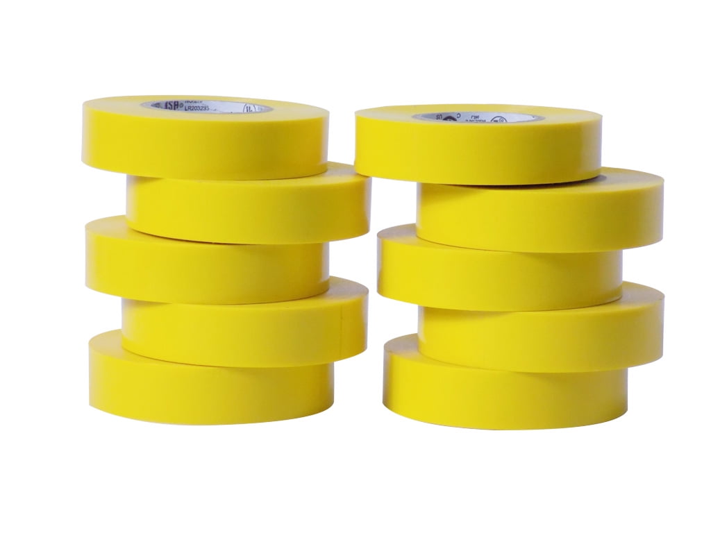 WOD Tape Yellow Electrical Tape General Purpose 3/4 in. x 66 ft. High ...