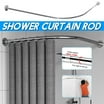 JS Jackson Supplies Double Curved Adjustable Shower Curtain Rod, 44-70 ...