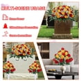 3 Piece Artificial Headstone Flower Saddle with Vase and Bouquets Red ...