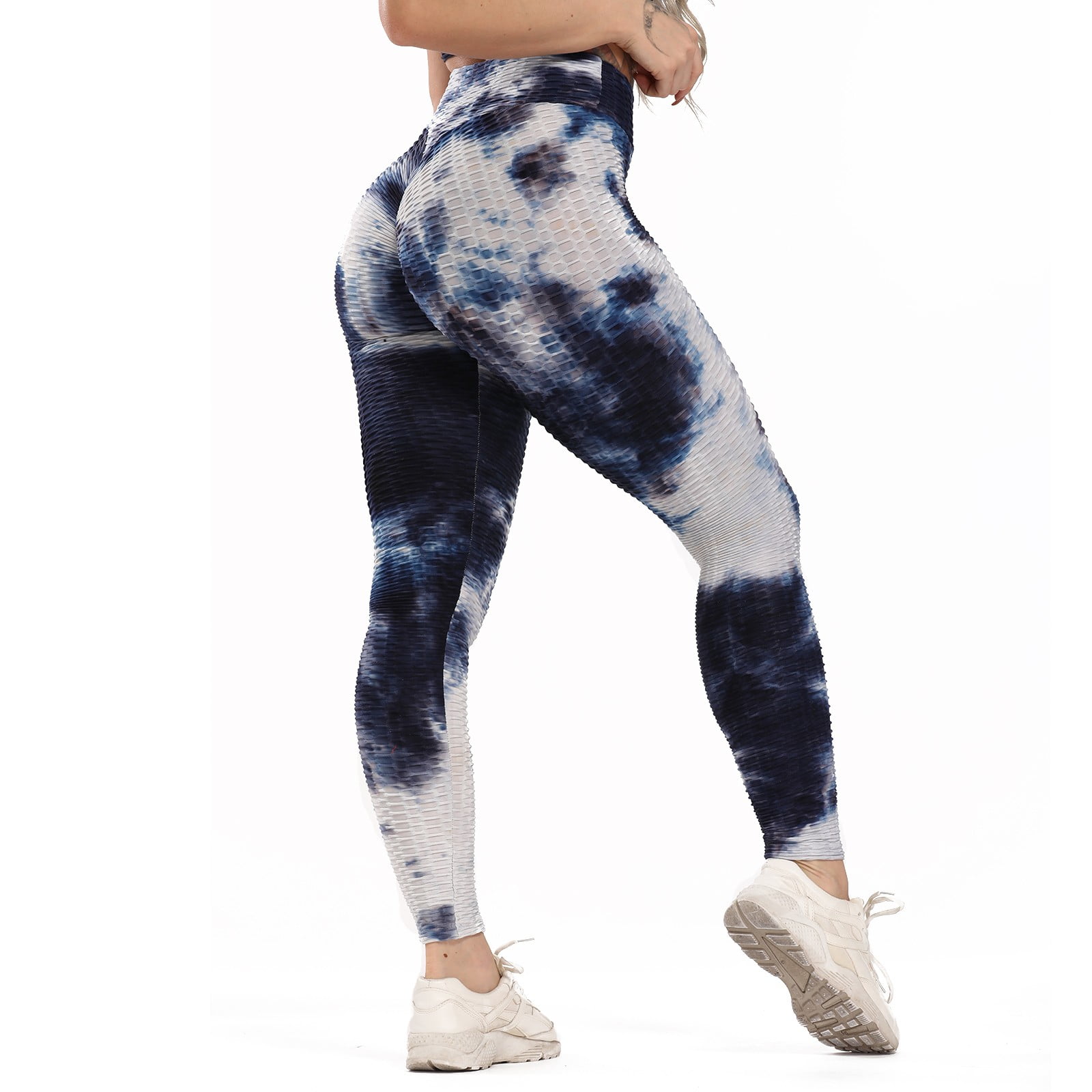 Fittoo Fittoo Women High Waist Yoga Pants Tie Dye Tummy Control Tight