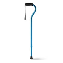 Medline Aluminum Offset Cane with Gel Grip, Lightweight Walking Cane ...