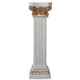 White and Gold Roman Style Column Pedestal Vase Stand for Wedding, Living Room - Walmart.com