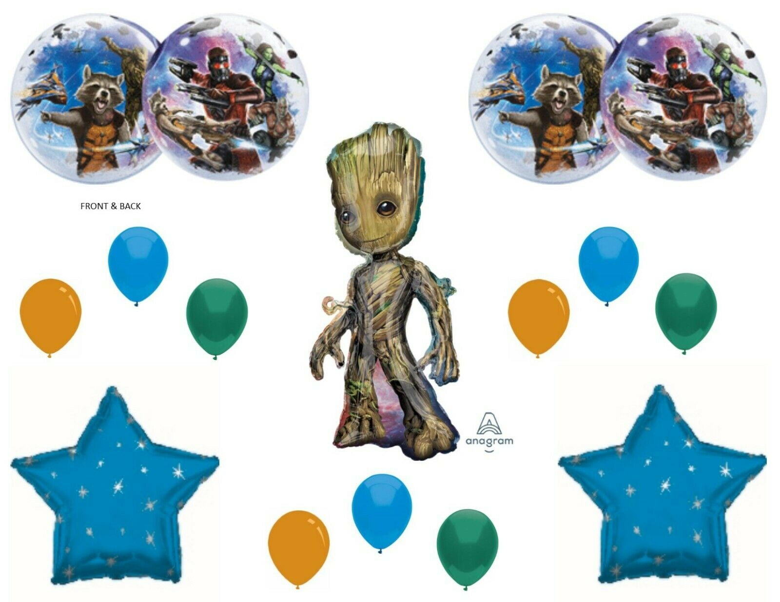Groot Guardians of The Galaxy Happy Birthday Party balloons Decoration ...