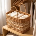 COM1950s Woven Storage Basket, Imitation Rattan Woven Hand Basket ...