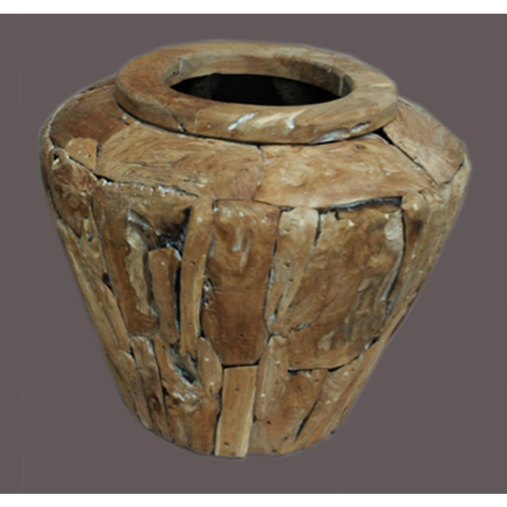 AFD Farmhouse Wide Teak Vase - Walmart.com