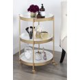 Kate and Laurel Celia Modern Glam 3-Tier Metal Tray Bar Cart, 18.5 x 18 ...