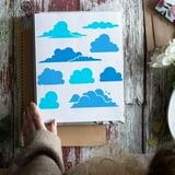 Clouds Painting Stencil 11.8x11.8inch Reusable 9Styles Cloud Pattern ...