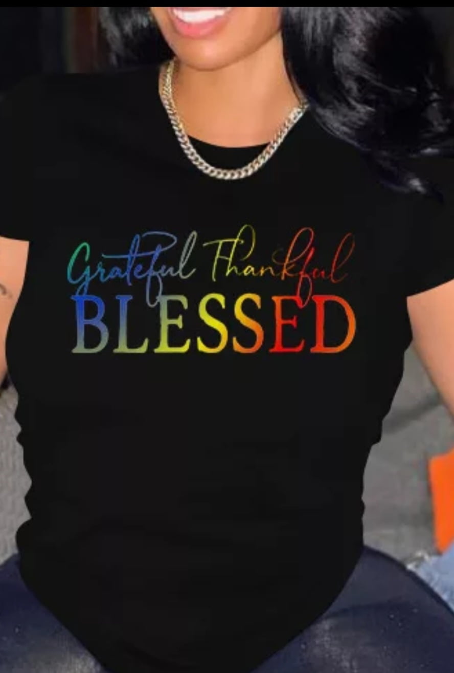 Grateful, Thankful, Blessed Top - Walmart.com