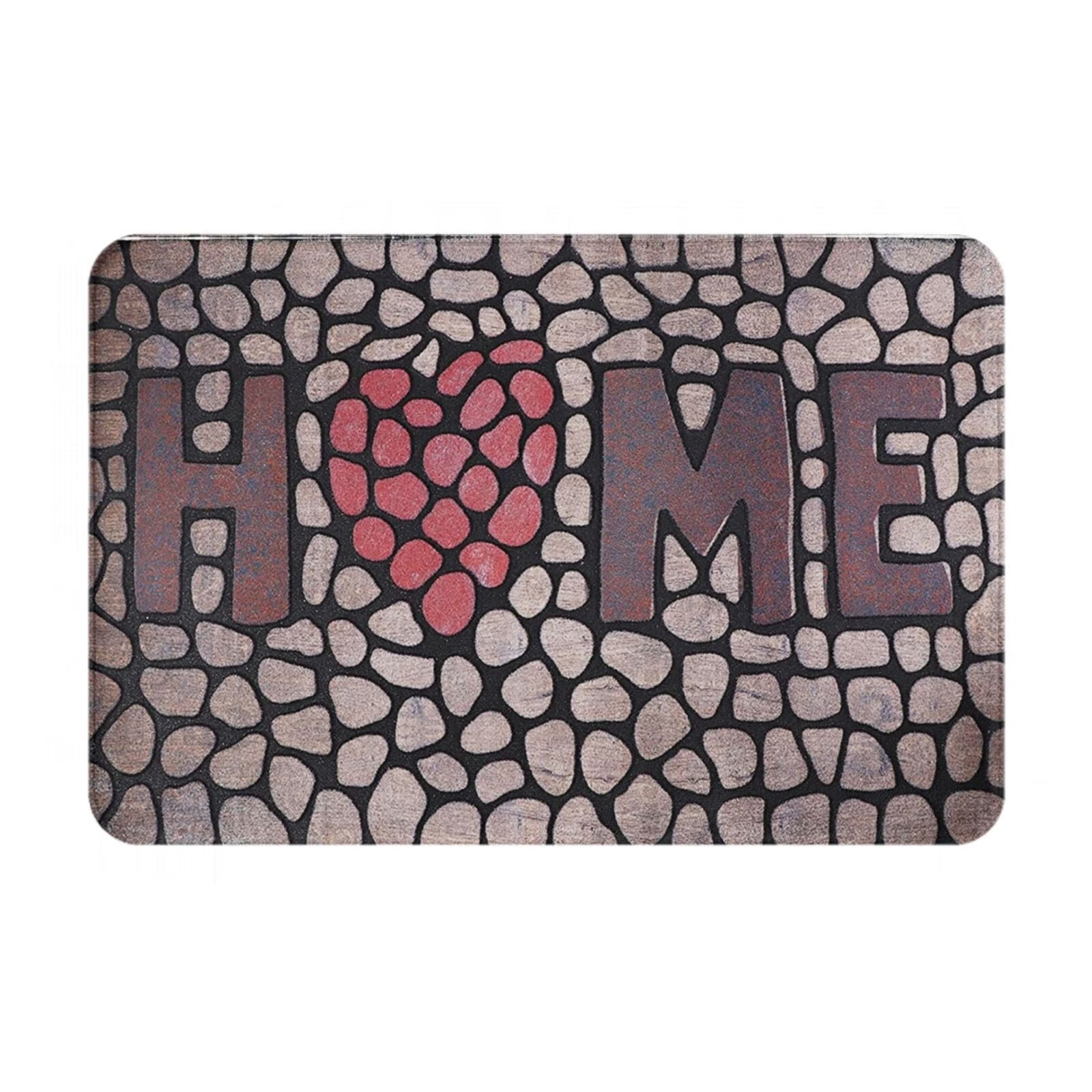 Cobblestone Front Door Mat Welcome Outdoor Indoor Rug Entryway Doormats ...