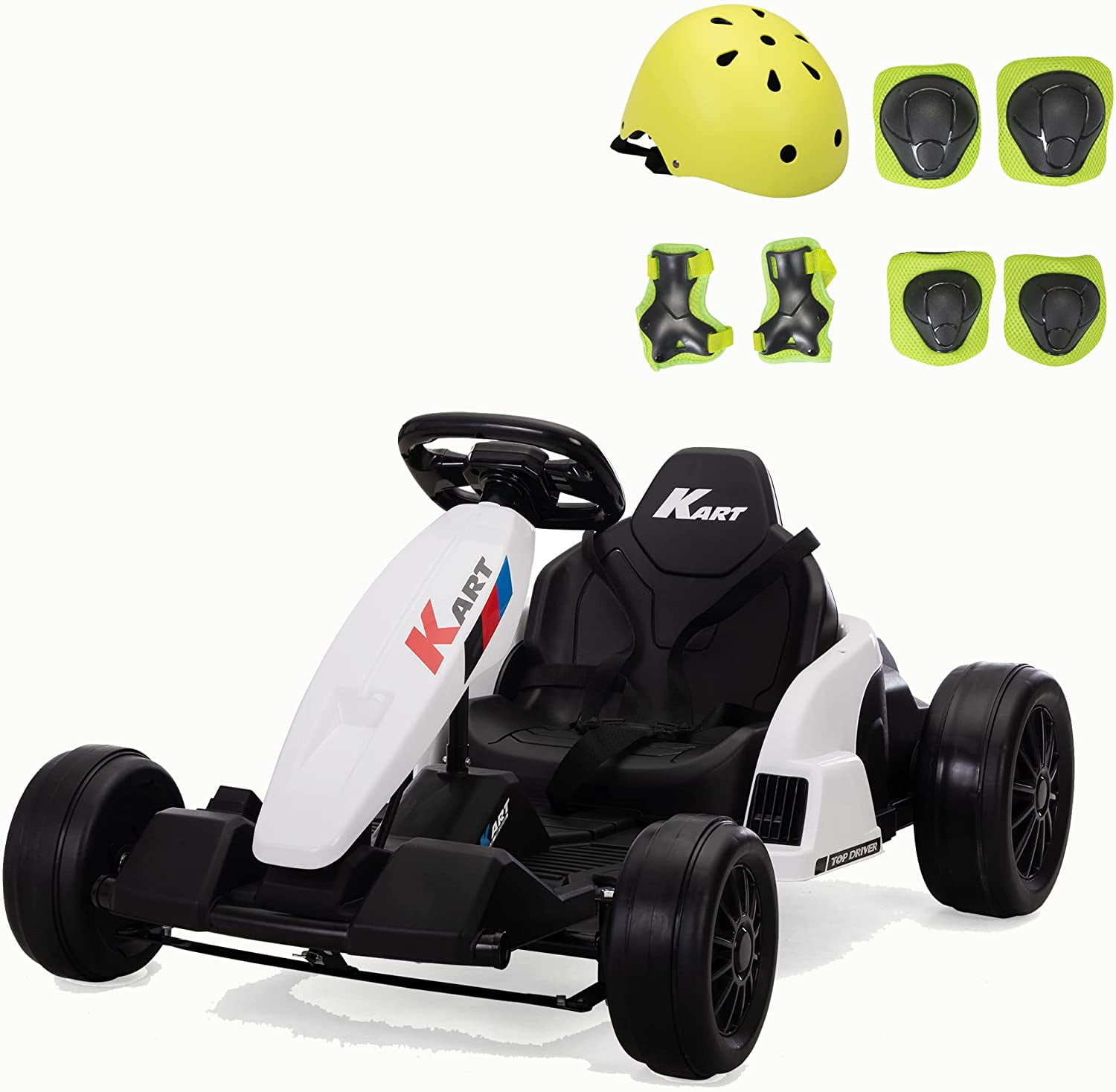 TOBBI 24V Kids Drift Go Kart, Electric Ride on Go Carts for Kids W ...