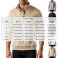 Ceisia Men's Cable Knit Textured Half Zip Stand Collar Long Sleeve ...