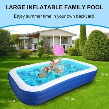 Round Inflatable Pool with Air Pump “88 x 85 x 21” Above Ground Pool ...