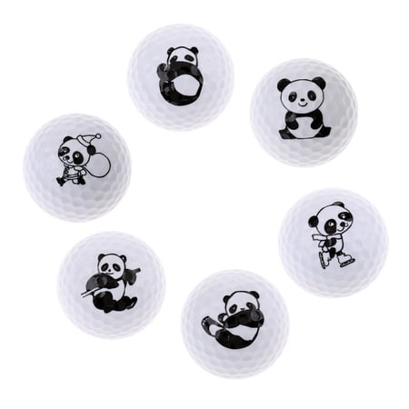 Cute Panda Patterns Golf Practice Ball Synthetic Rubber Golf Ball for ...