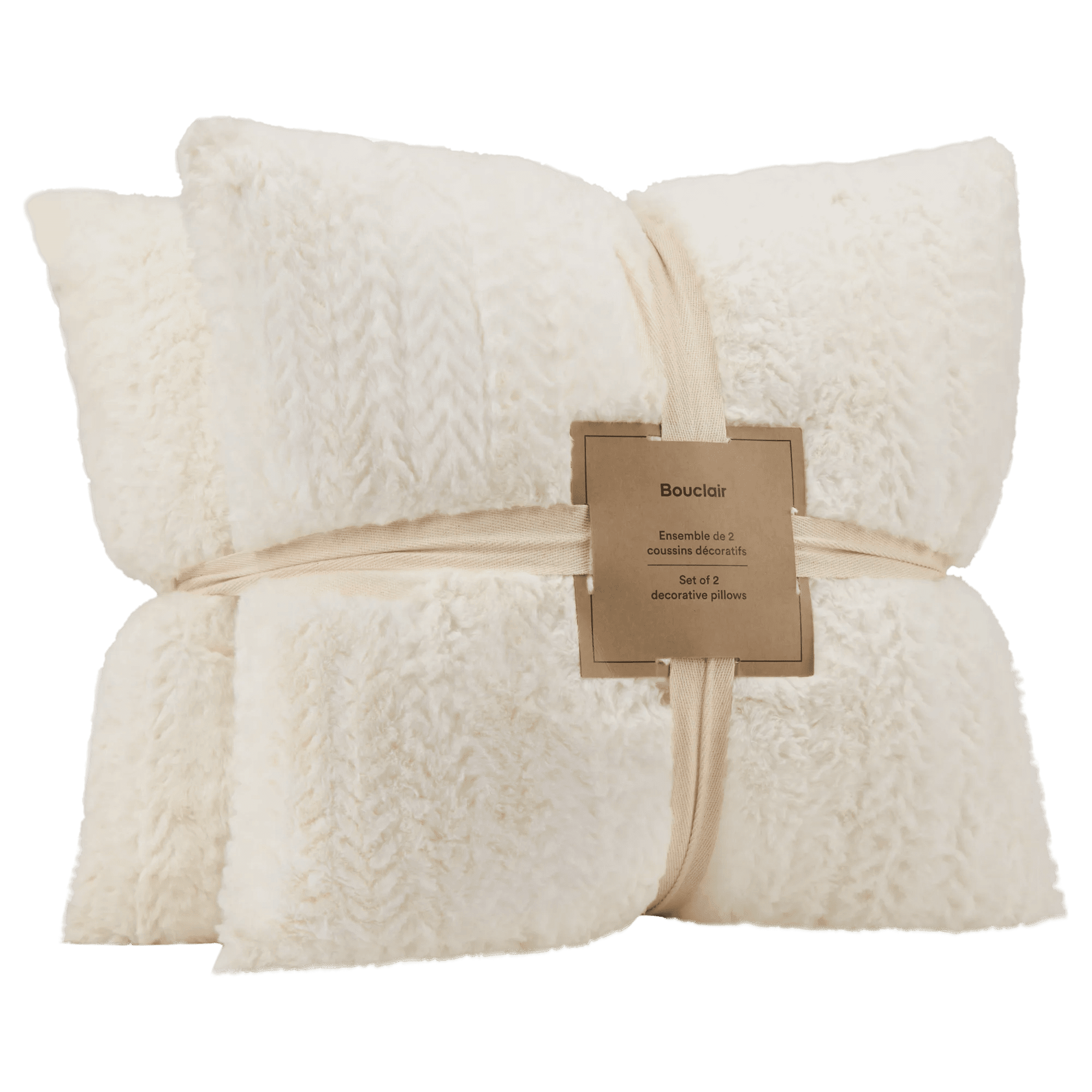 Bouclair Off White Set of 2 Ellyn Decorative Pillow 19x19 in (48x48 cm ...