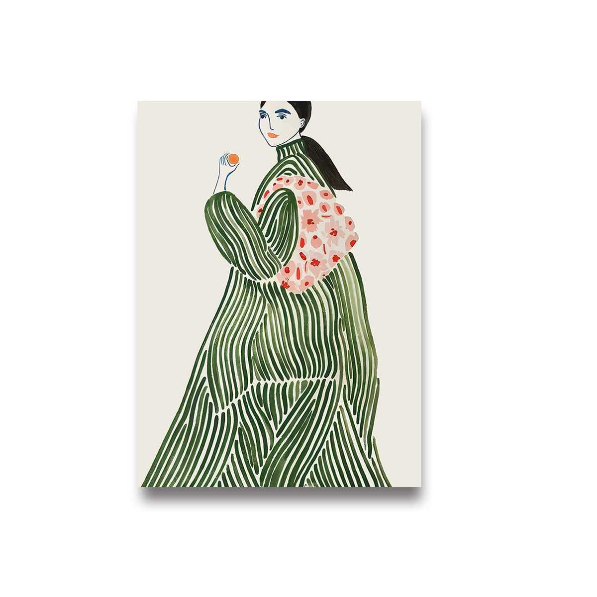 Click here for Nobrand Abstract Woman Reads Book & Drinks Coffee... prices