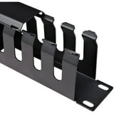 StarTech 1U Horizontal Finger Duct Rack Cable Management Panel with ...