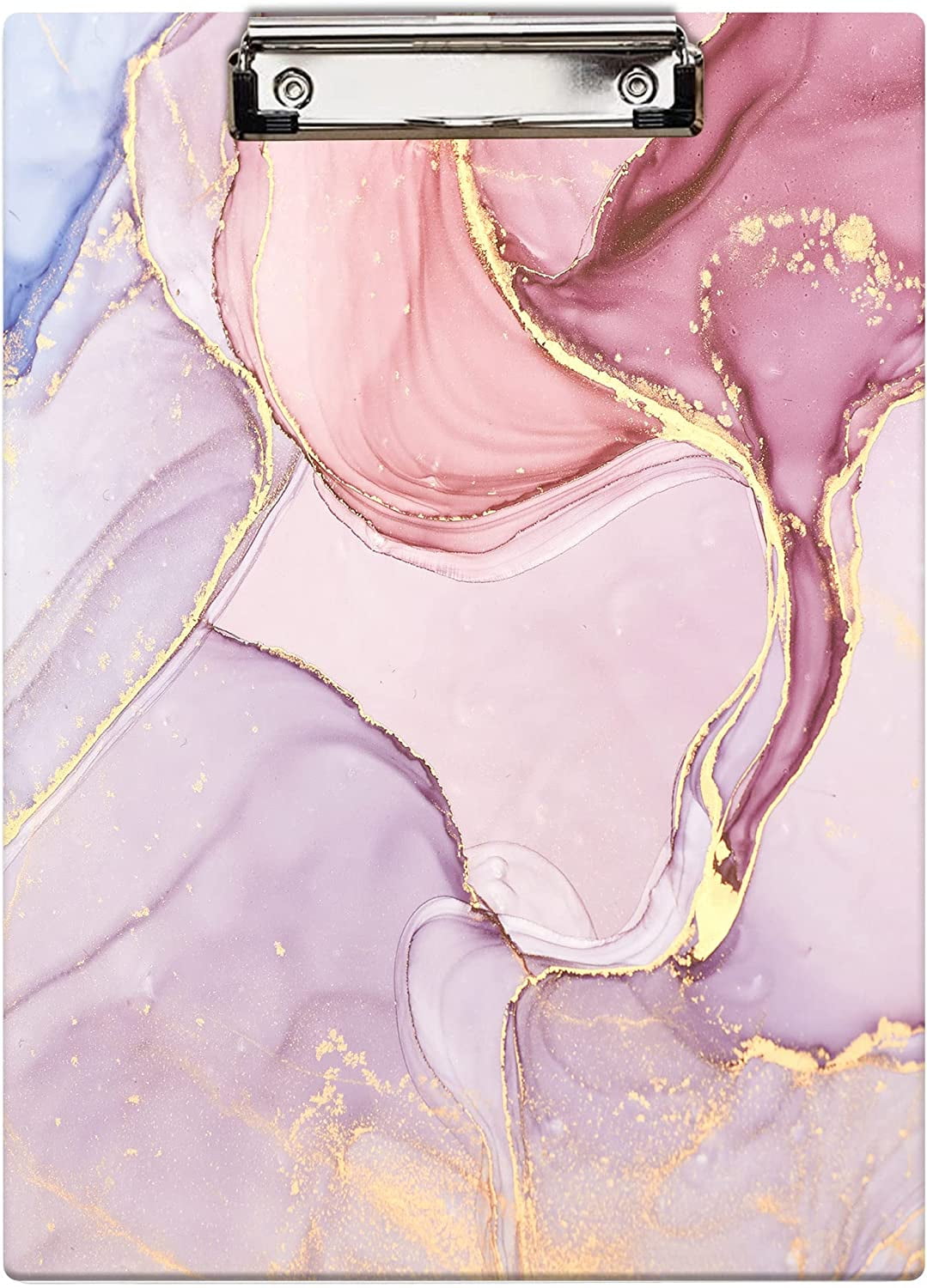 FMSHPON Colorful Paints Multicolor Pink Marble Clipboard Hardboard Wood ...