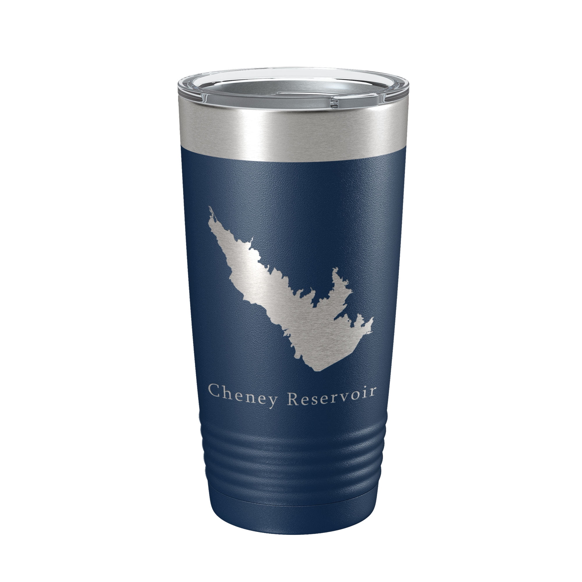 Cheney Reservoir Tumbler Lake Map Travel Mug Insulated Laser Engraved ...