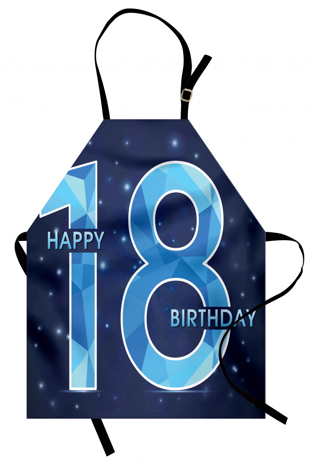 18th Birthday Apron 18 Years Birthday with Galaxy Star Themed Dots ...
