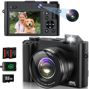 HHD Digital Camera 64MP 4K Vlogging Camera for Photography with 18x ...