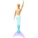 Barbie Dreamtopia Merman Doll, Blonde with Pink Seashell Necklace ...