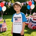 Wxolcjlv Boys America's 250Th Anniversary Tee Casual Letter Print Short ...