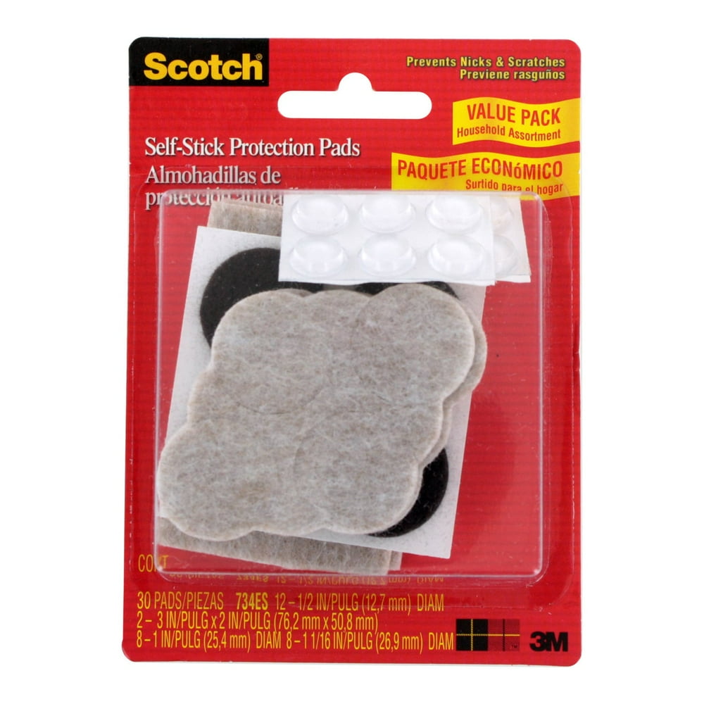 Scotch Self-stick Floor Care Pads (Pack of 30) - Walmart.com - Walmart.com