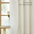 FUGee-Burlap Linen Kitchen Curtains 36 inch Length, Decorative Thick ...
