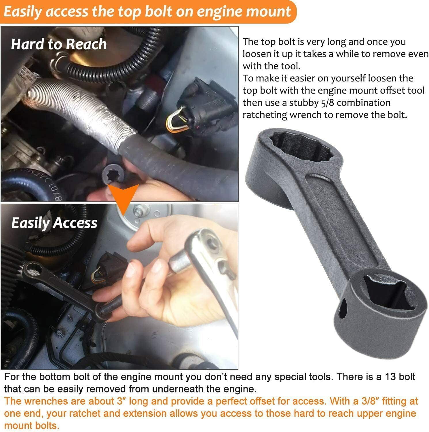 4693 Offset Engine Mount Socket Wrench 16 MM for Mercedes Benz W220 ...