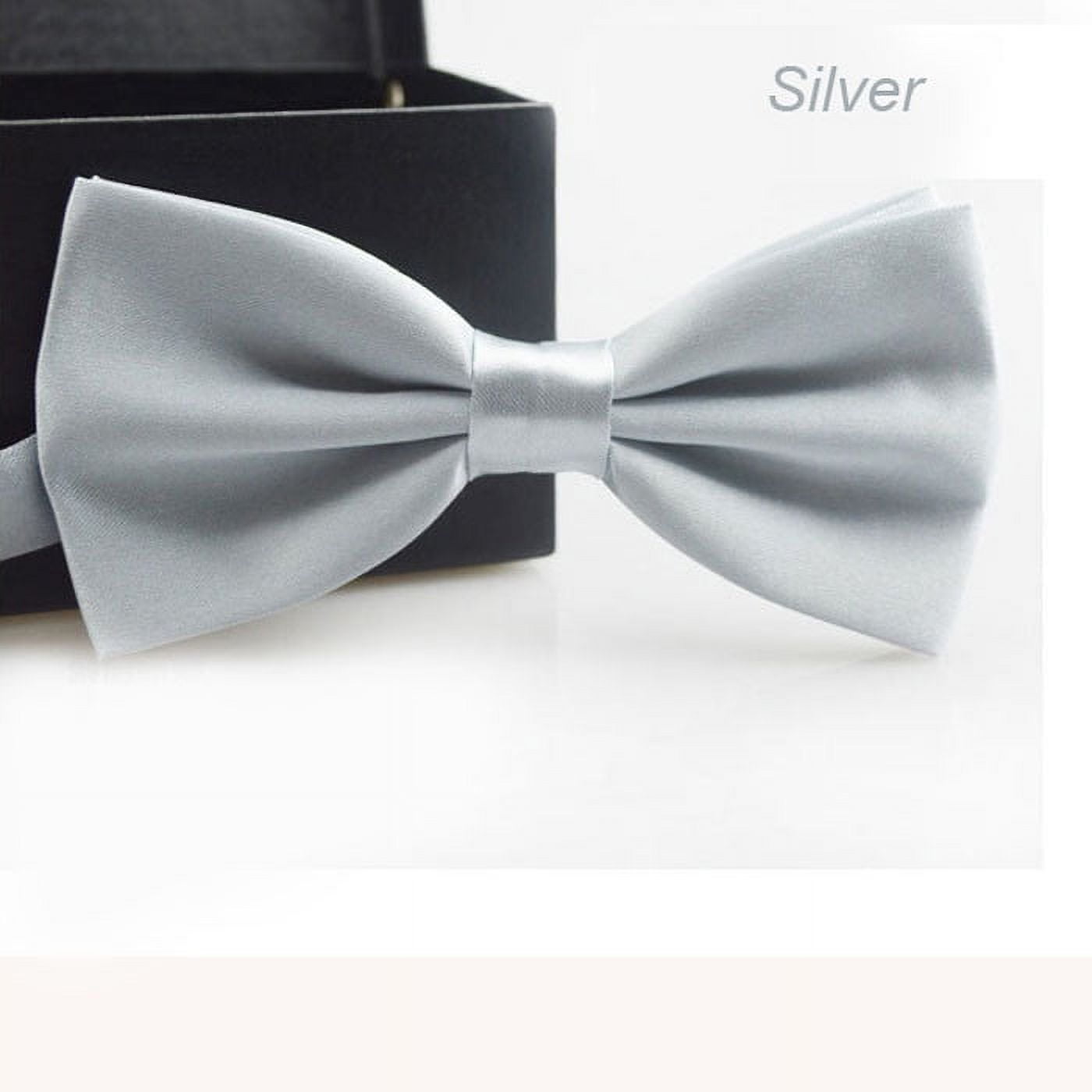 Click here for Seductiva Under $5 Tie Silver Mens Tuxedo Bow Nove... prices