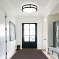 Depuley Modern LED Flush Mount Ceiling Light with Remote Black Close to ...