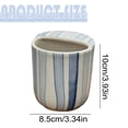10 oz Ceramic Coffee Mug With Hole, Multiple Use Hand Painted Striped ...