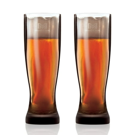 Mighty Mug Untippable Pilsner Glass (Set of 2), Unbreakable Tritan Hard ...