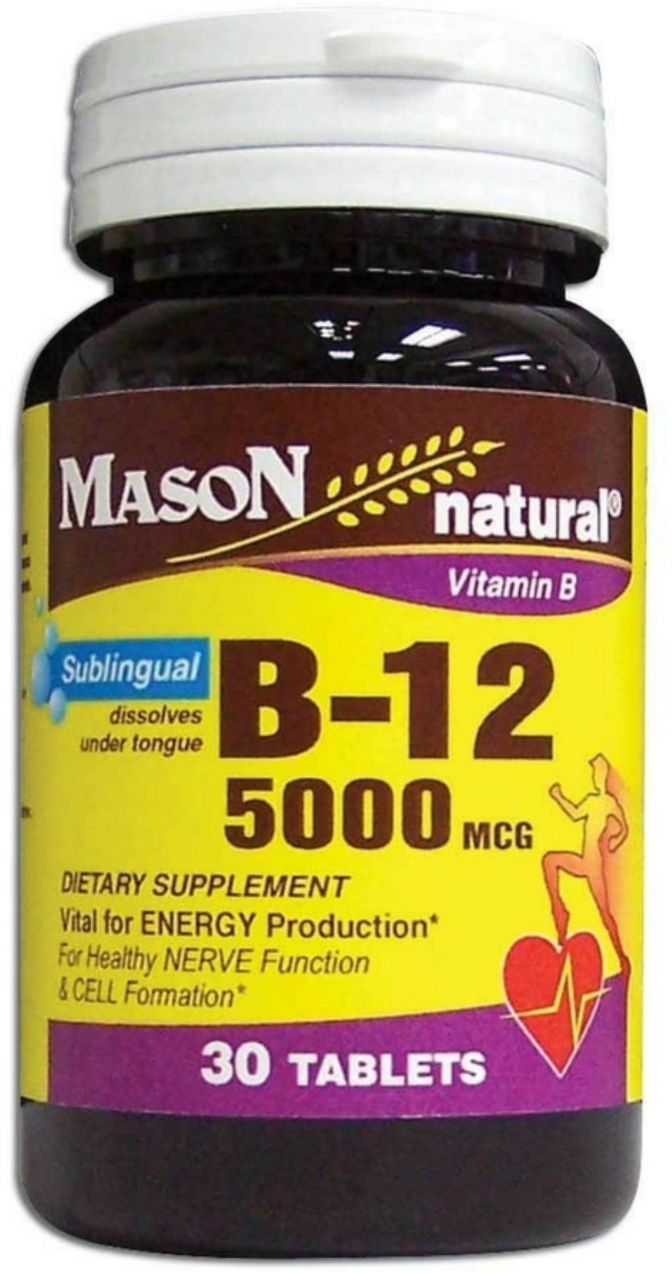 B-12 5000 mcg Tablets 30 Each - (Pack of 2) - Walmart.com