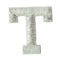 Alphabet Letter - D - Color Silver - 2" Block Style - Iron On ...