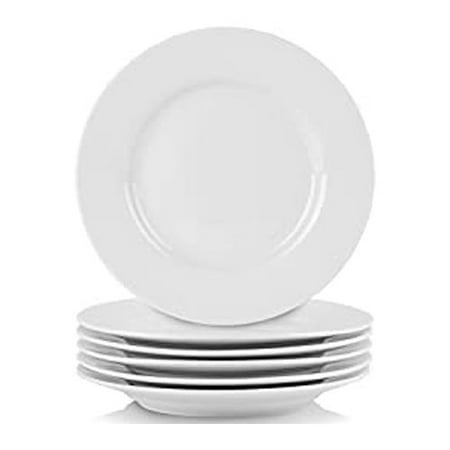 10 Strawberry Street Ceramic Simply White 6" Round Appetizer /bread ...