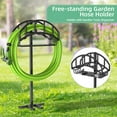 Garden Hose Holder with Basket, Freestanding Water Hose Reels Hanger ...